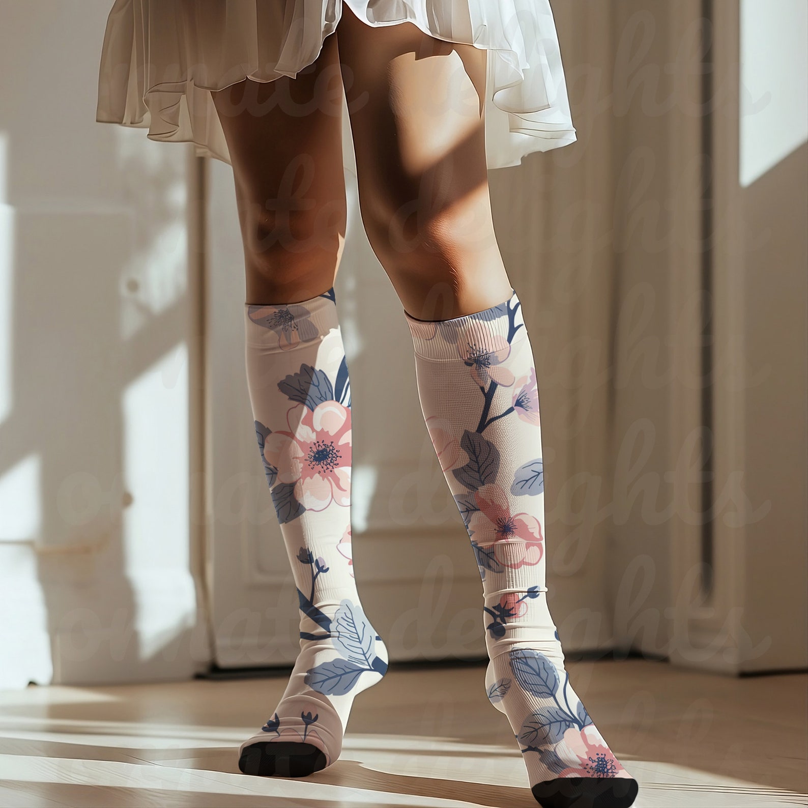 Crew Sock Photoshop Mockup, Smart Object Layer PSD Mock, Sublimation ...