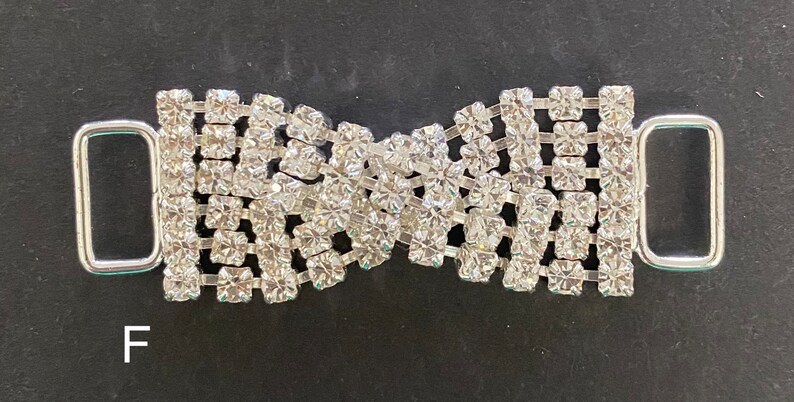 Silver Rhinestone Bikini Back, Strap & Hip Connectors. Various Lengths ...