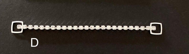 Silver Rhinestone Bikini Strap & Hip Connectors. Various Lengths and ...