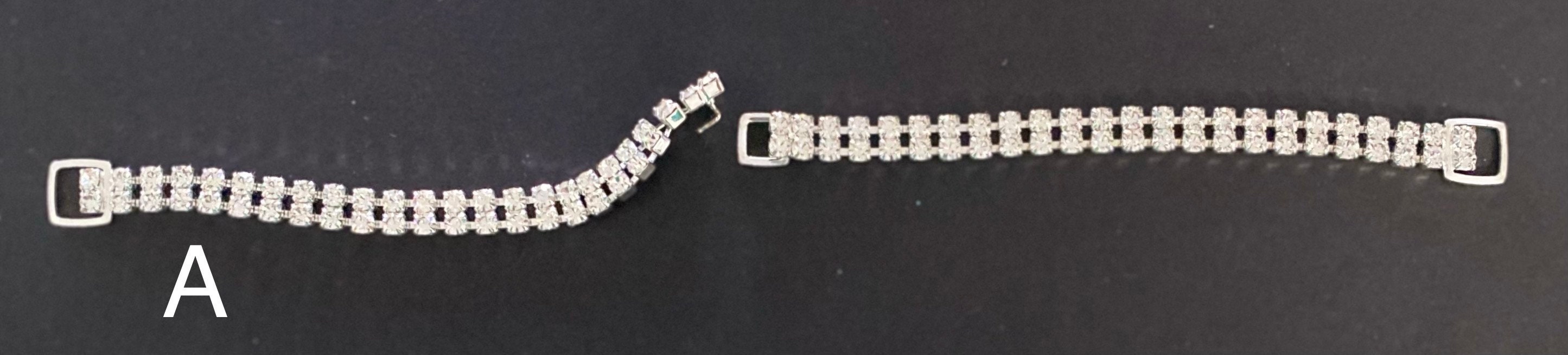 Silver Rhinestone Bikini Back, Strap & Hip Connectors. Various Lengths ...