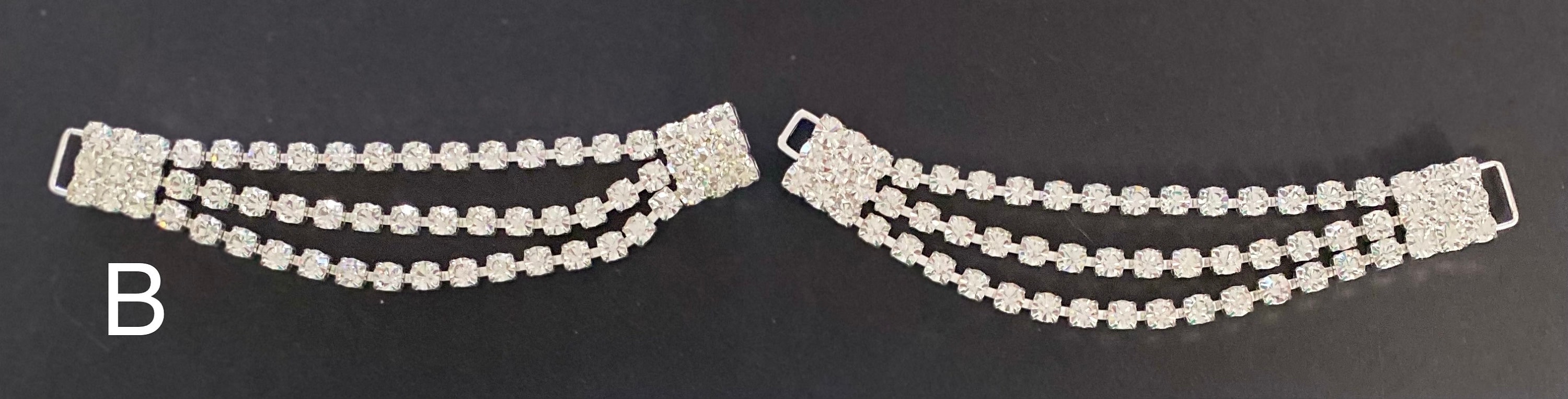 Silver Rhinestone Bikini Back, Strap & Hip Connectors. Various Lengths ...