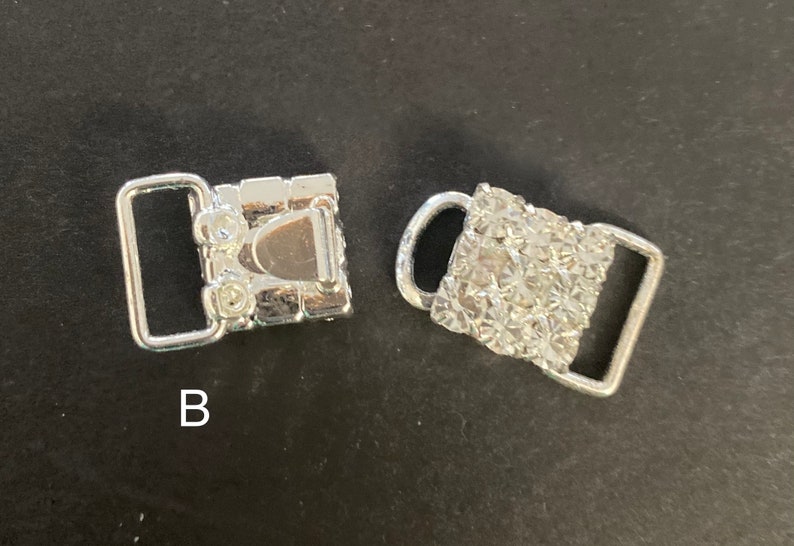 Silver Rhinestone Connectors. Silver, Gold. NPC, IFBB Figure Strap Clip ...