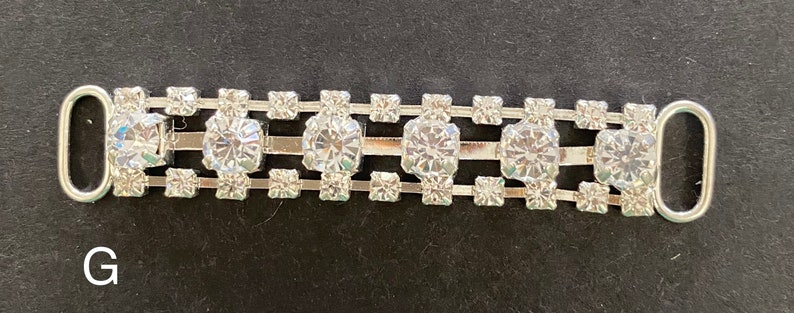 Silver Rhinestone Bikini Back, Strap & Hip Connectors. Various Lengths ...