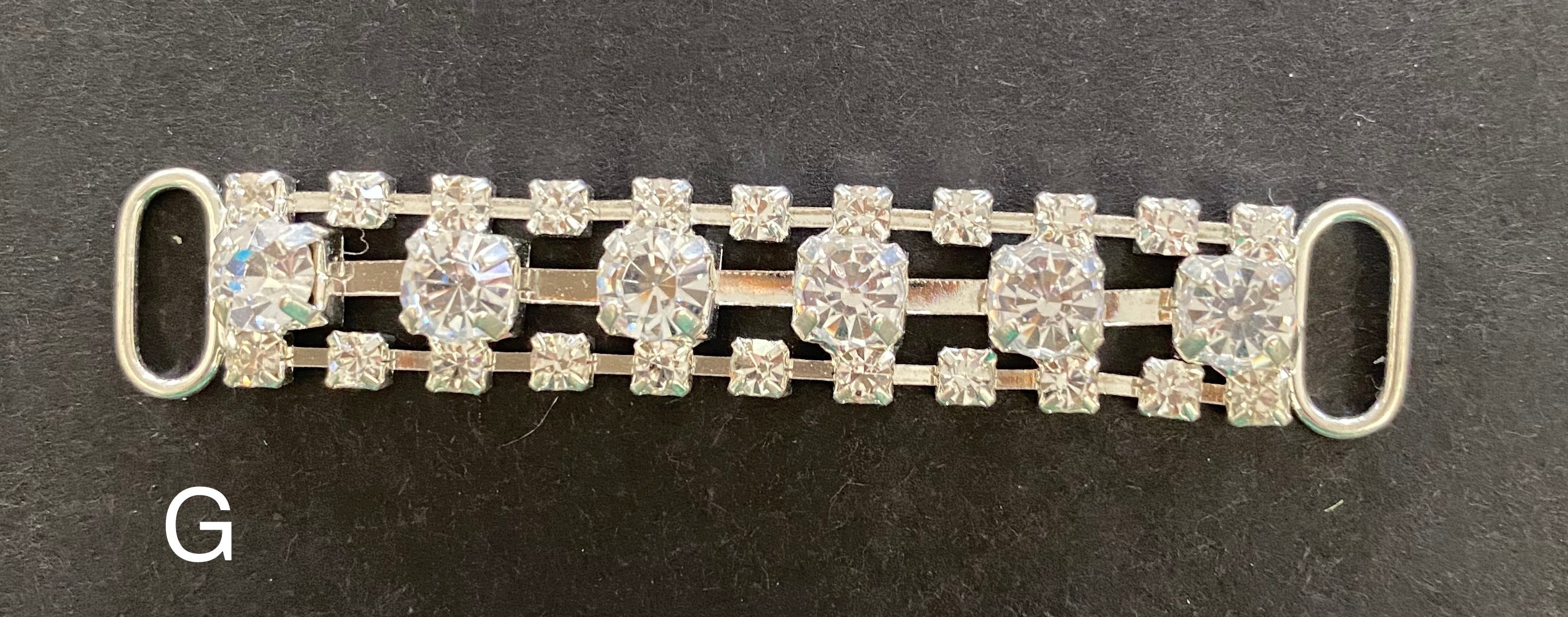 Silver Rhinestone Bikini Back, Strap & Hip Connectors. Various Lengths ...