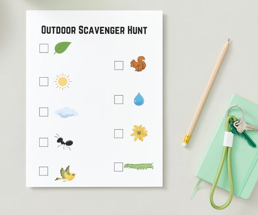 Outdoor Scavenger Hunt Simple - Etsy