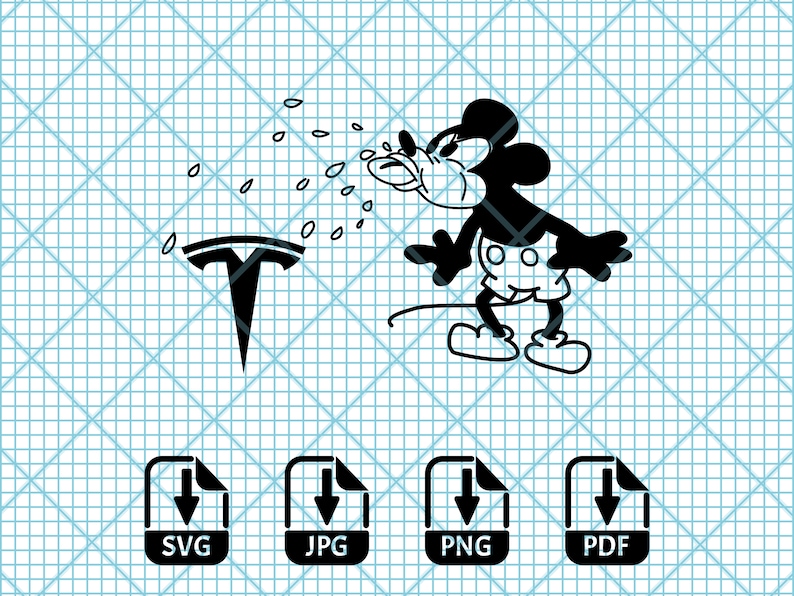 Spitting on Tesla Graphic, Svg Png Jpg Pdf Digital File, DIY Direct to ...
