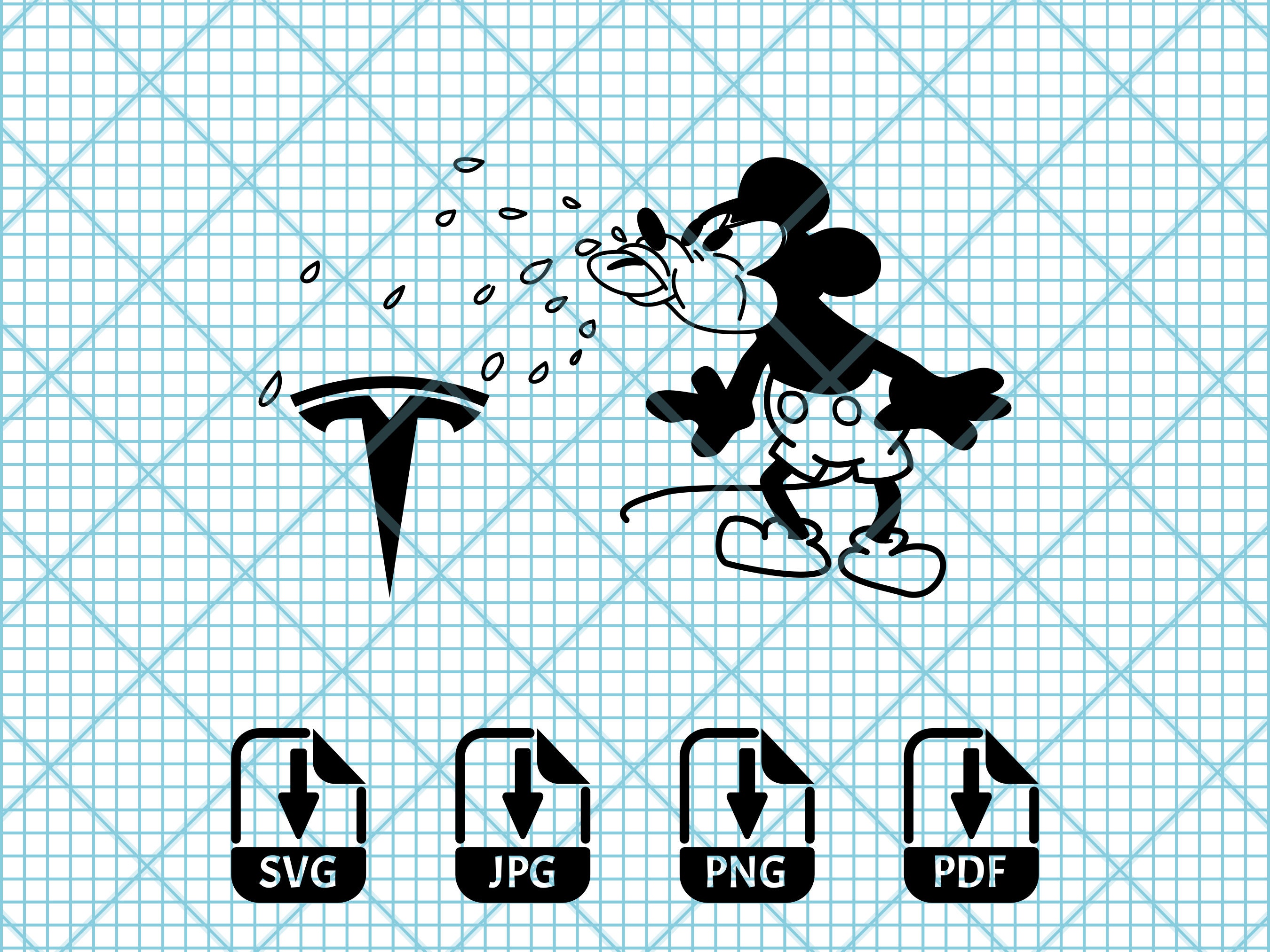 Spitting on Tesla Graphic, Svg Png Jpg Pdf Digital File, DIY Direct to ...