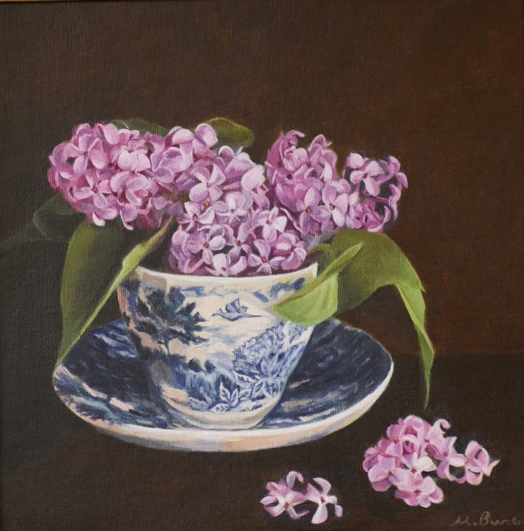 Still Life Lilac in Teacup Wall Art - Etsy