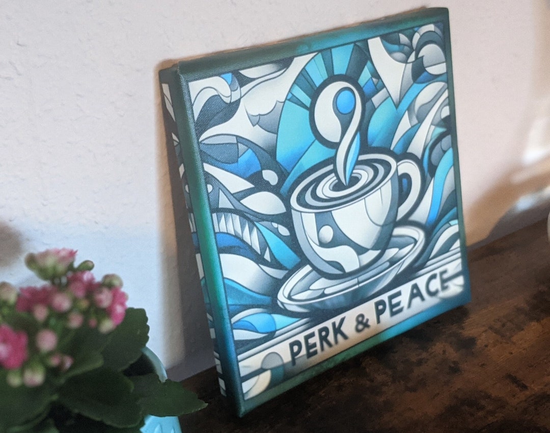Cubism Art Canvas for Home Coffee Bar Decor Abstract Art Cafe Scene - Etsy