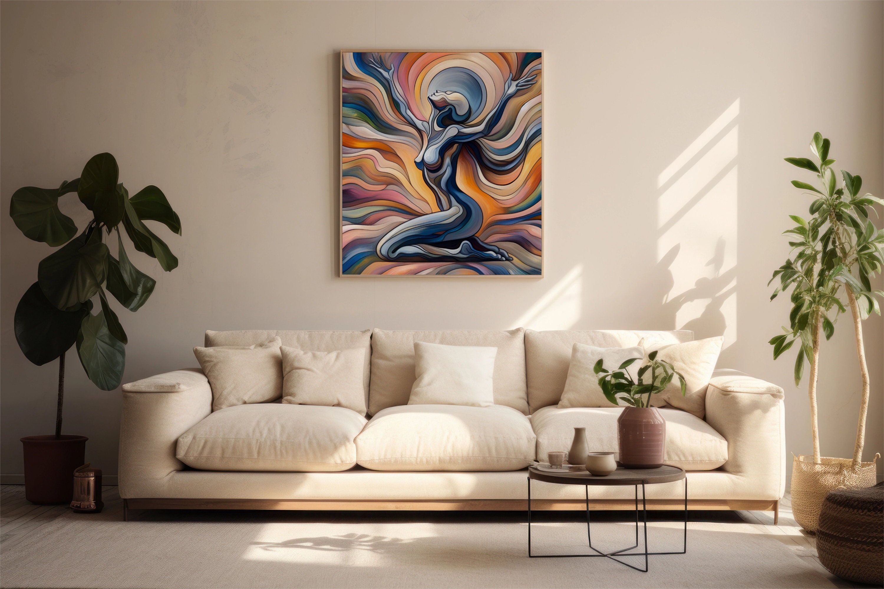 Divine Goddess Canvas Wall Art for Bedroom Colourful Art Print Feminine ...