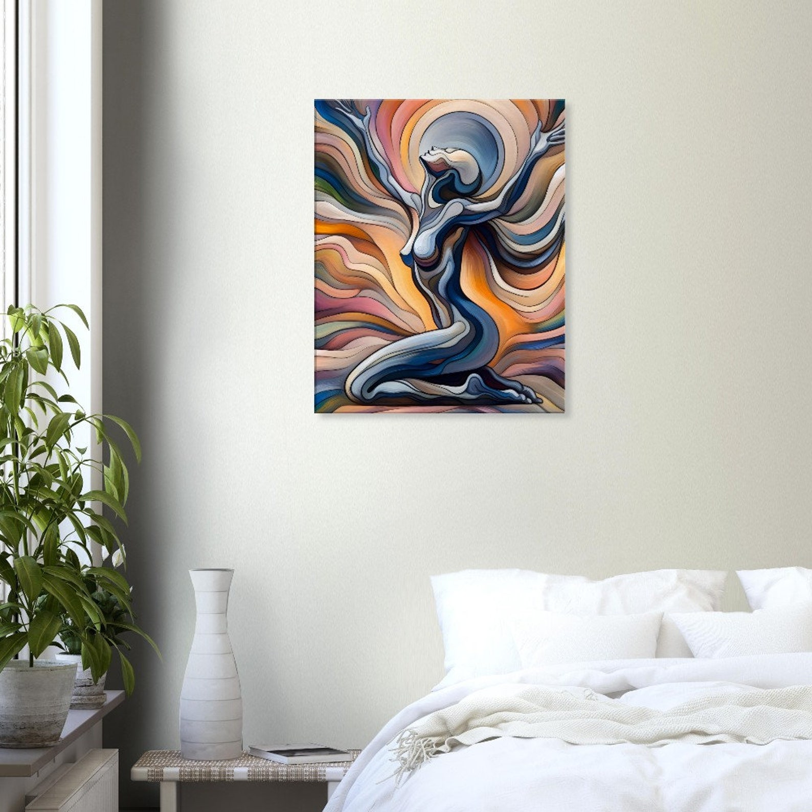 Divine Goddess Canvas Wall Art for Bedroom Colourful Art Print Feminine ...