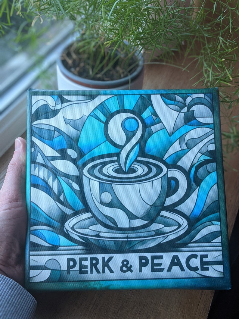 Cubism Art Canvas for Home Coffee Bar Decor Abstract Art Cafe Scene - Etsy