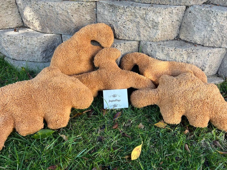 Dino Chicken Nugget Pillow Cartoon Dinosaur Plush Pillow Stuffed t-rex ...