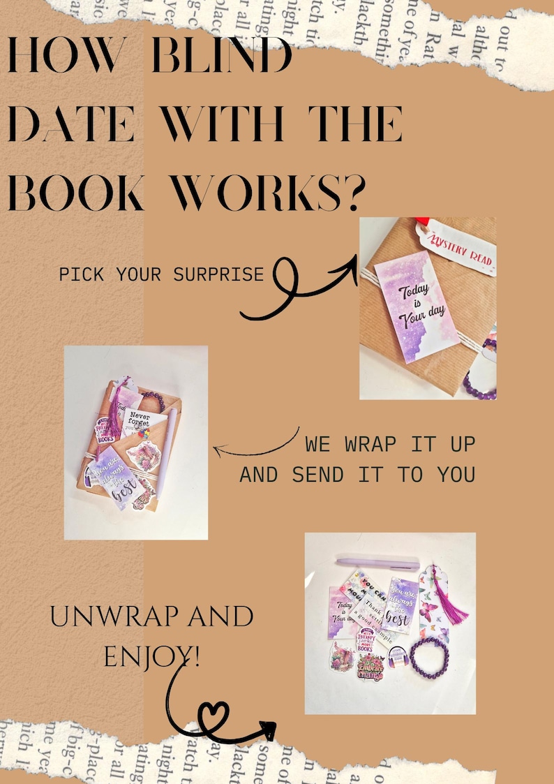 Mystery Book Set, Blind Date With a Book, Wrapped Surprise Book With ...