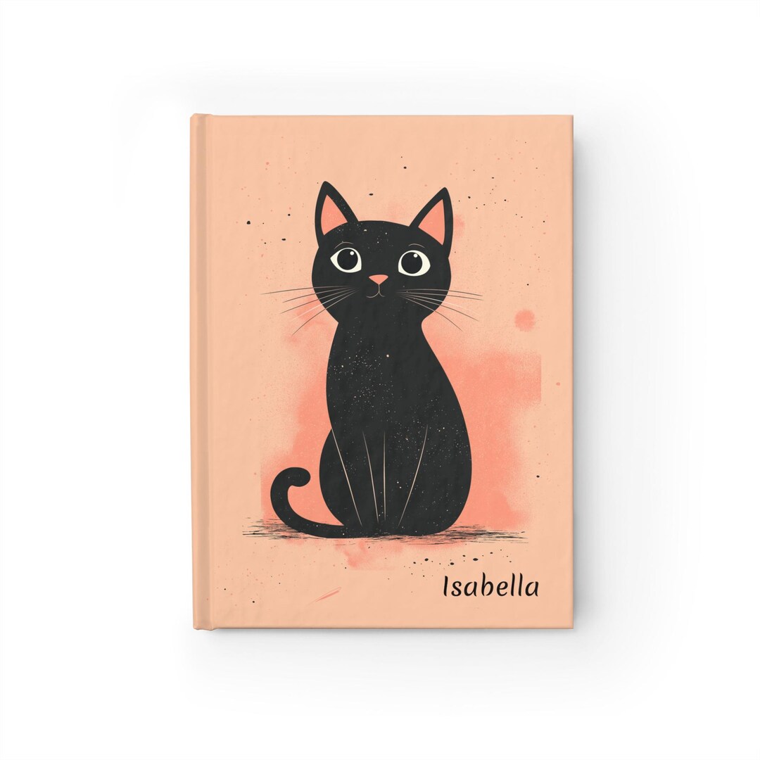Personalized Cute Cat Journal, Custom Gift, Cute Gift for Her - Ruled ...