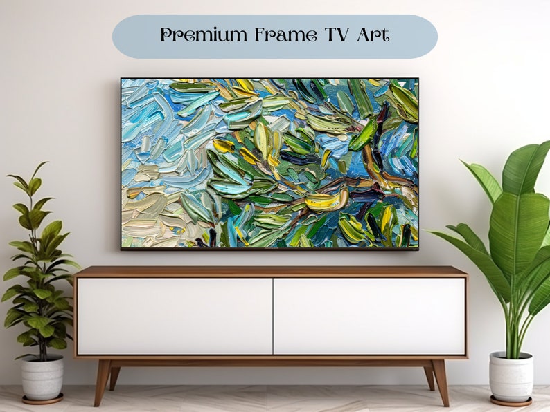 Abstract Nature Samsung Frame TV Art Abstract Olive Tree, Digital ...