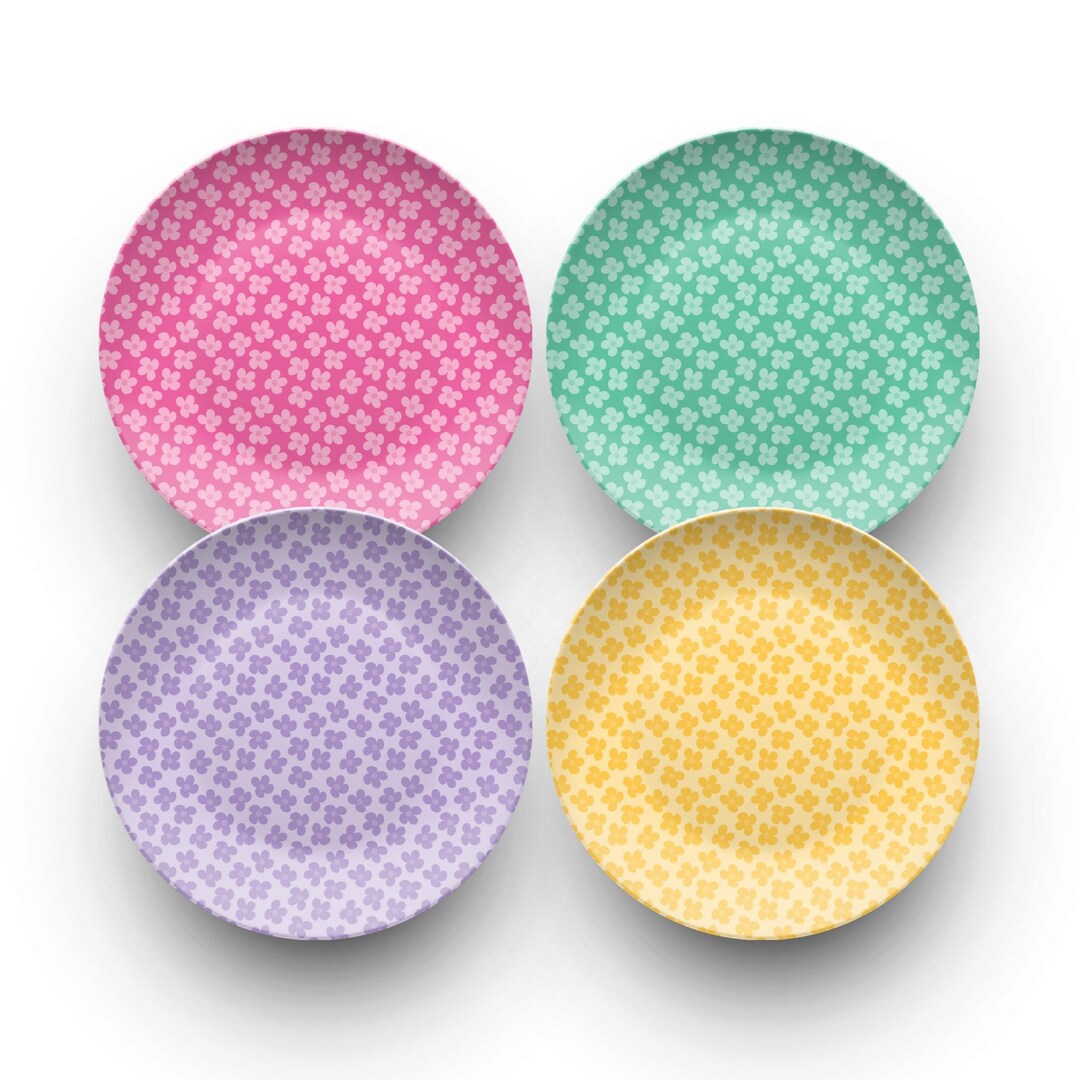 Playful Color Plates, Retro Dinnerware for Modern Homes (10 Inches ...
