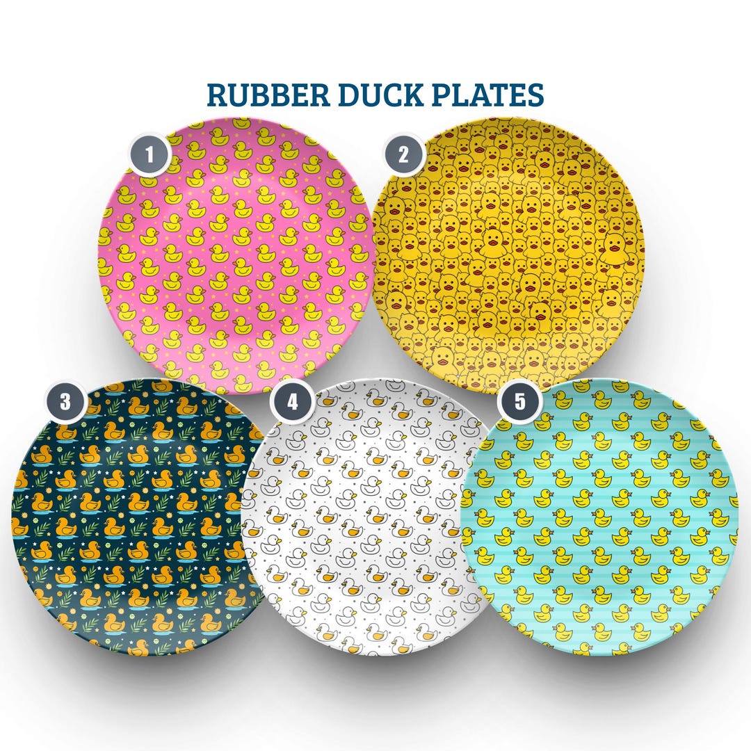 Rubber Duck Plates for Kids, Moms & Playful Home Decor (10 Inches ...