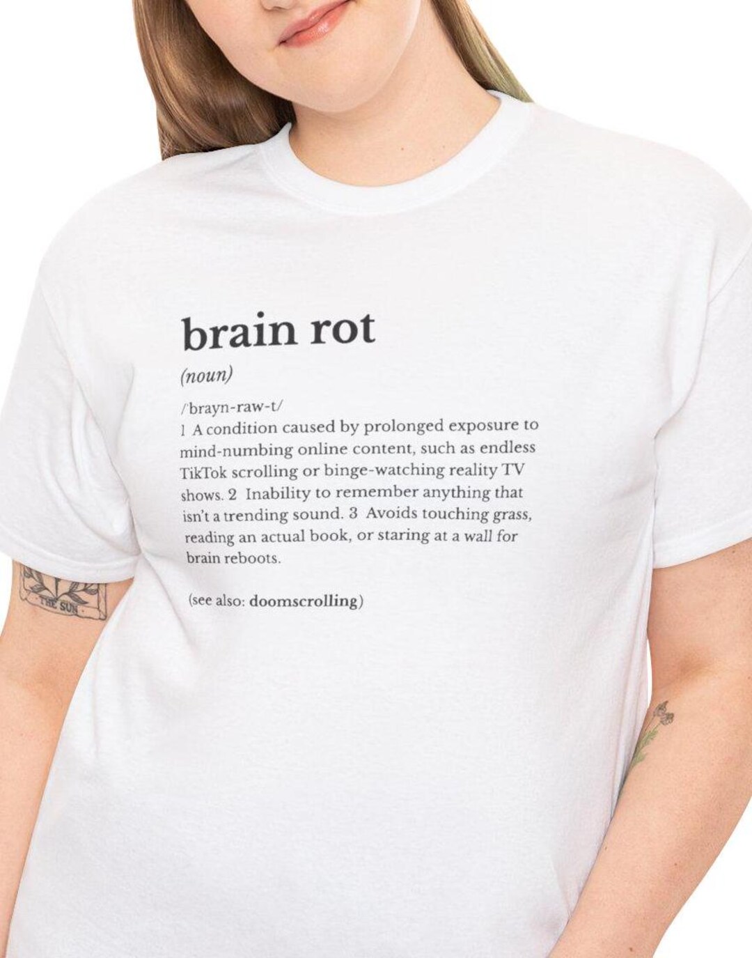 Brain Rot Funny T-shirt Social Media Addict Gift for Chronic Scrollers ...