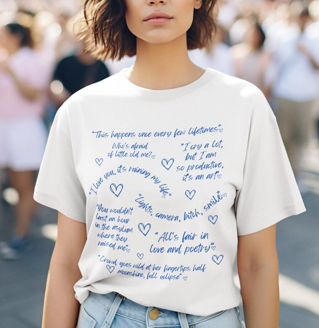 Taylor Swift TTPD Quotes Tshirt for Swiftie Teen Gift for Swift Fan ...