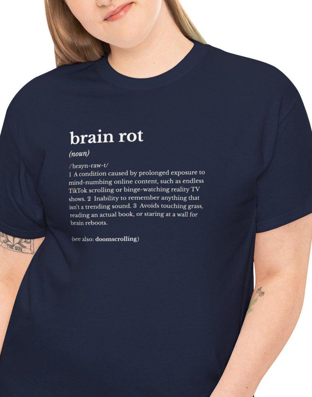 Funny Brain Rot T-shirt Social Media Addict, for Chronic Scrollers ...