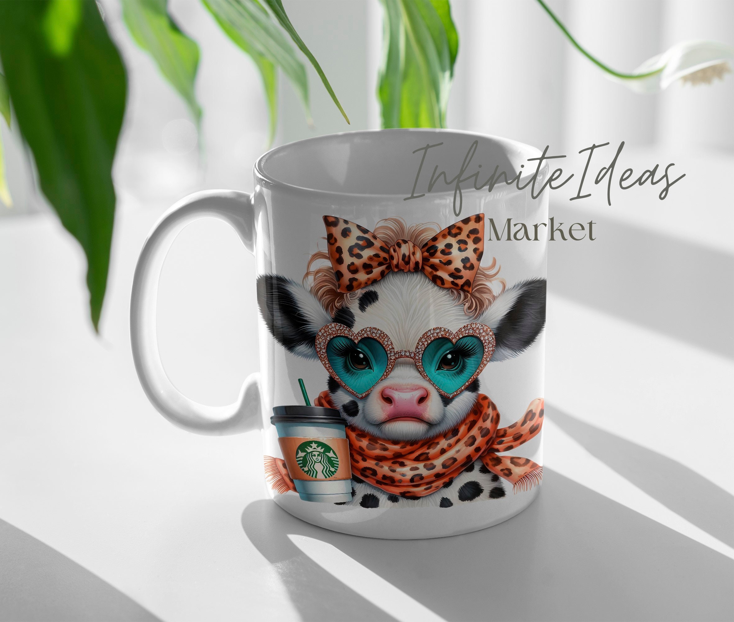 Glamorous Cow Clip Art, Leopard Print Clip Art, 25 PNG Coffee Clipart ...