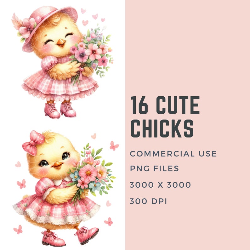 Cute Chicks Clipart, Easter Bundle Clipart, Easter Chicken Clipart ...
