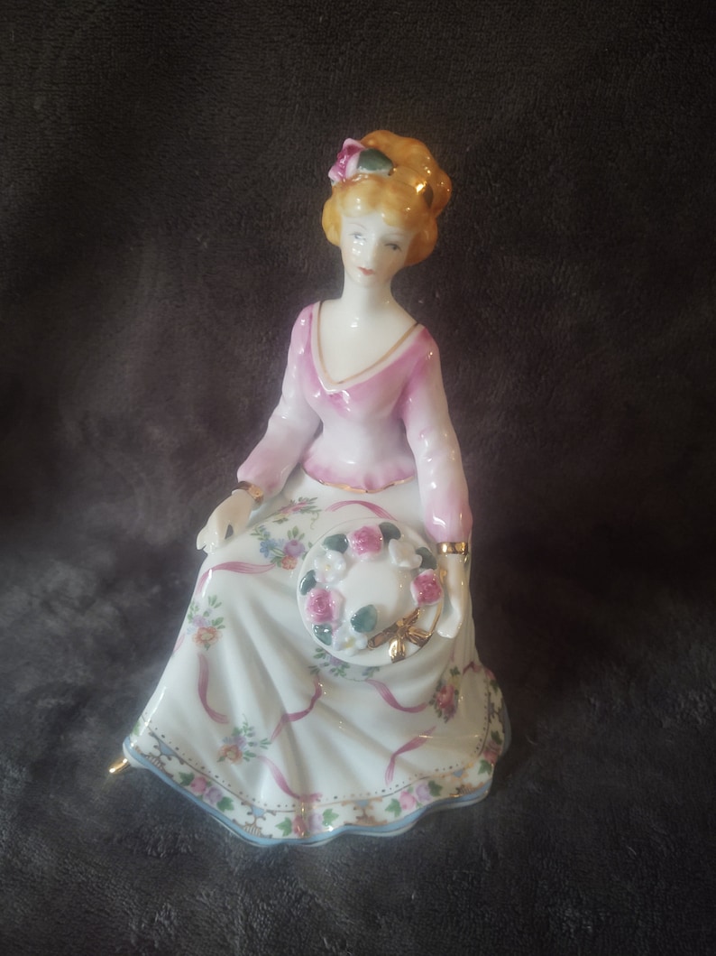 Vintage Porcelain Lady Figurine Colonial Victorian - Etsy