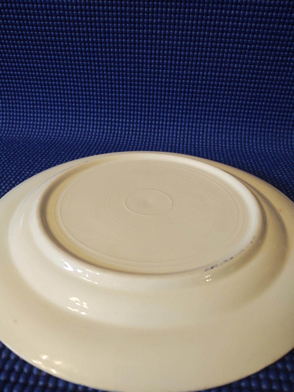 9" Vintage Blue/white Plate - Etsy