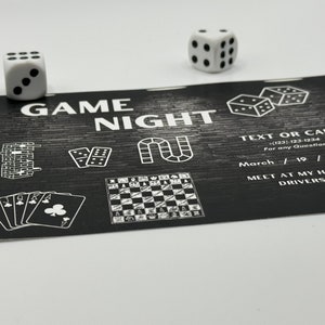 Editable Game Night Invitation Template - Customizable Canva Design for ...