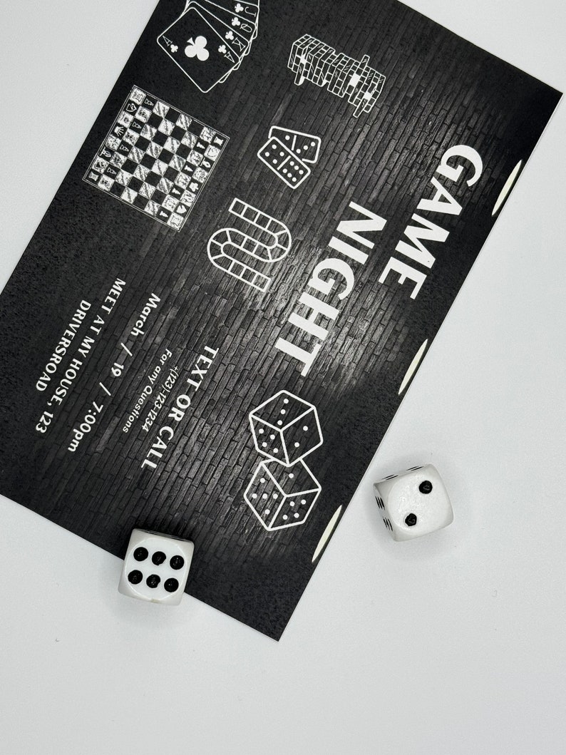 Editable Game Night Invitation Template - Customizable Canva Design for ...