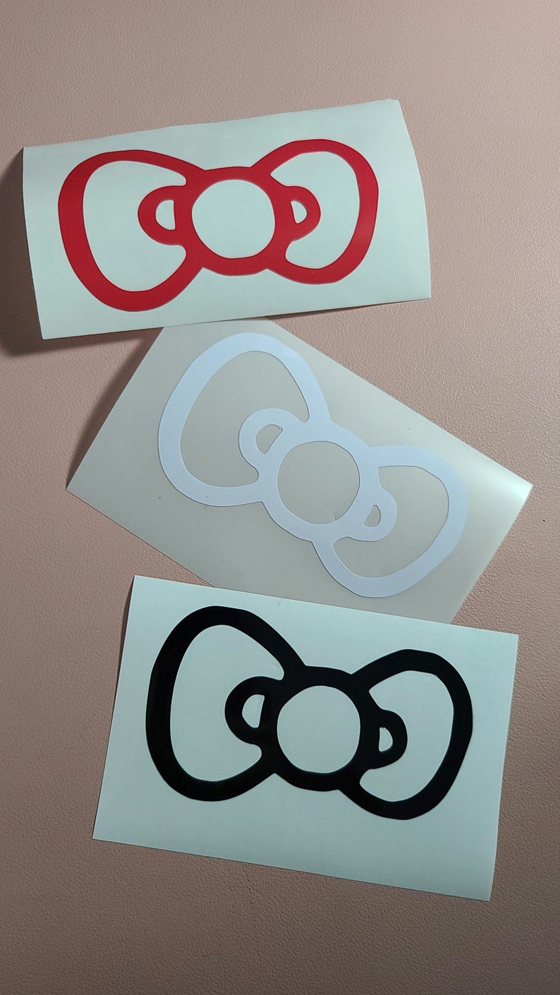 THREE Hello Kitty Bow Decals/stickers - Etsy