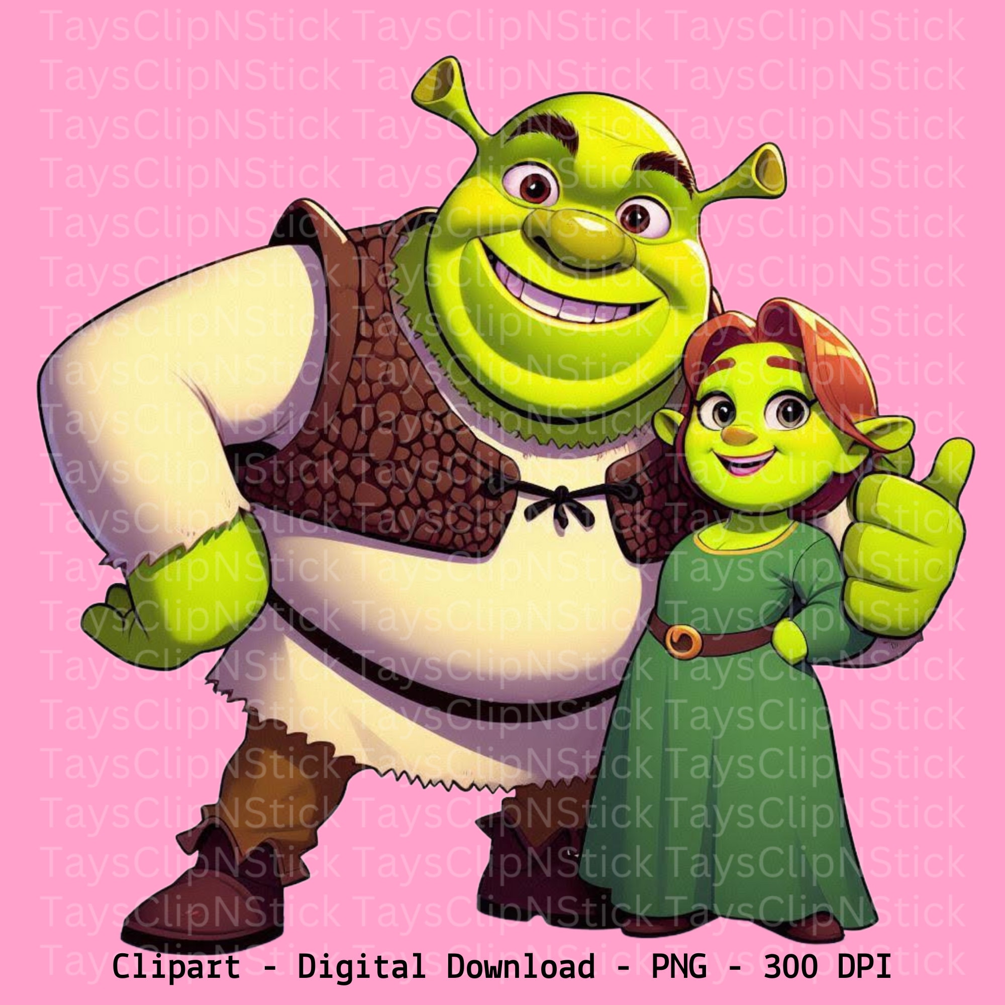 Shrek and Fiona Clipart Digital Download PNG 300 DPI - Etsy