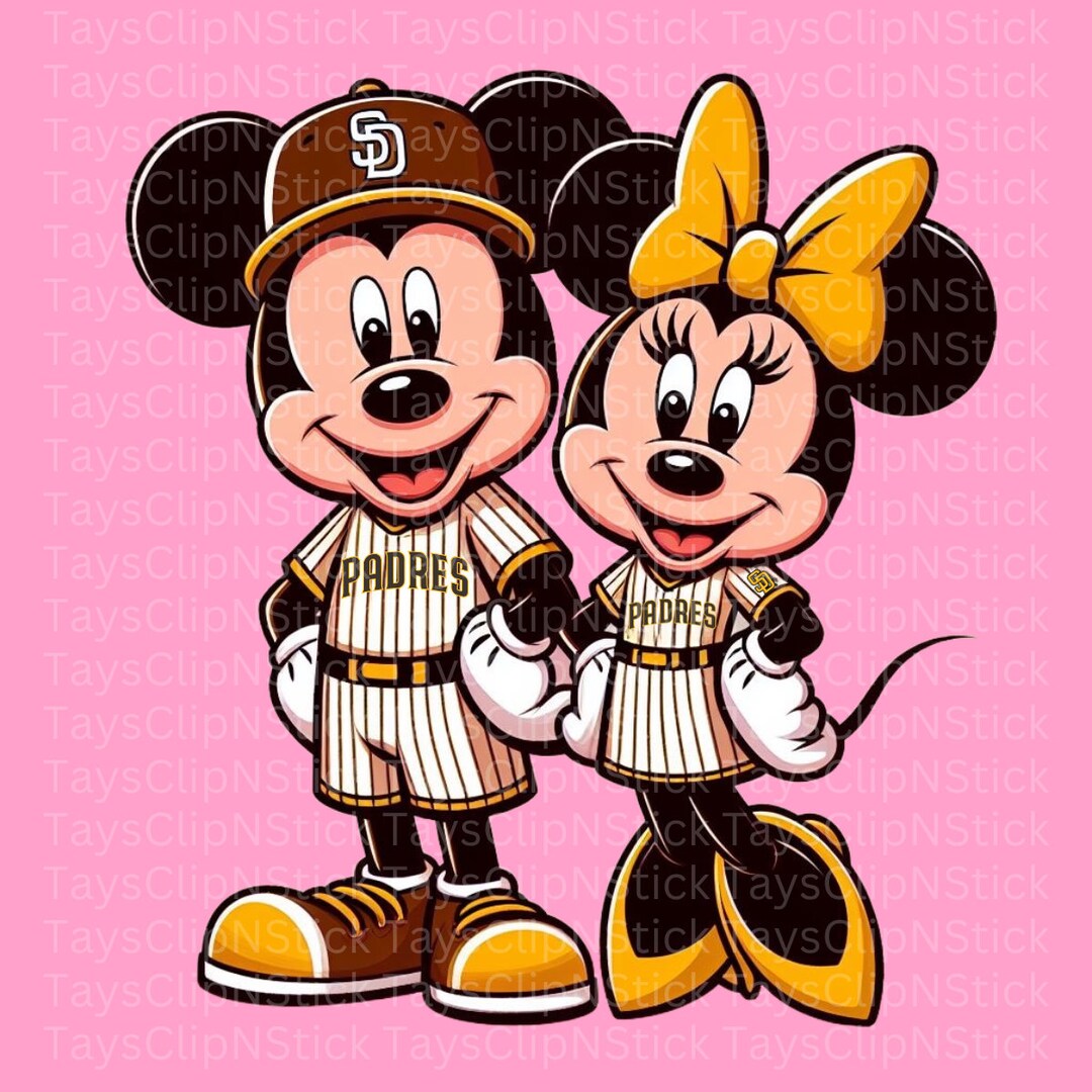 Minnie and Mickey Baseball Clipart Digital Download PNG 300 DPI - Etsy