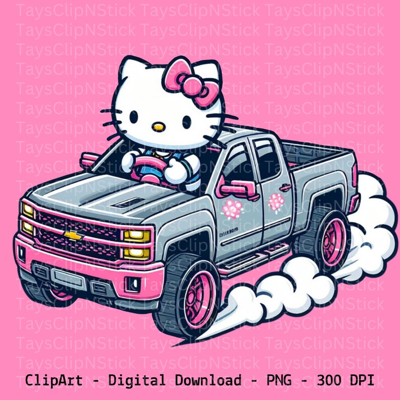 Chevy Kitty Clipart Digital Download PNG 300 DPI - Etsy