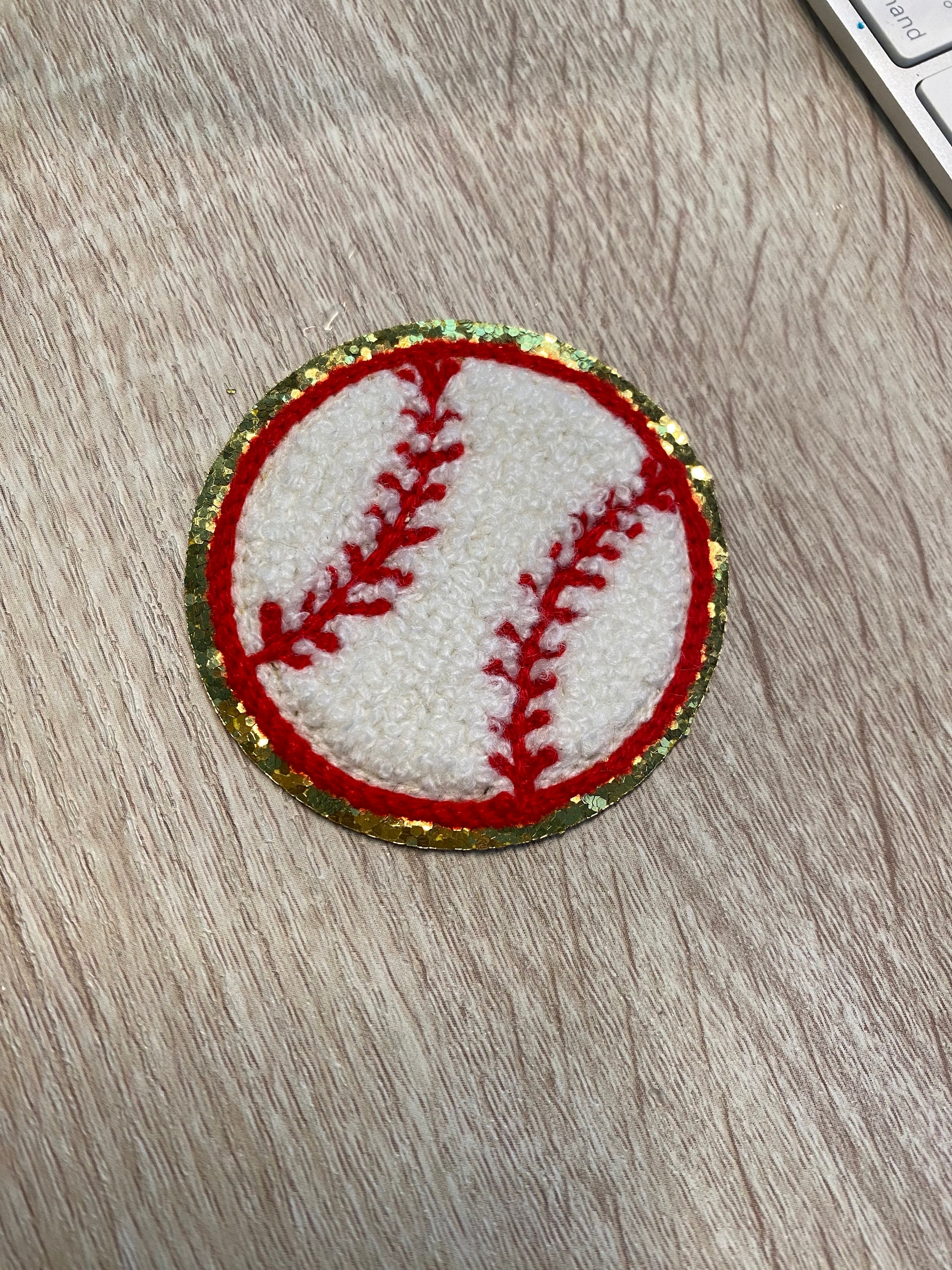 Softball Baseball 2 in Circle Chenille Patch, Softball Game Day, Baseball Game Day, Sports ...