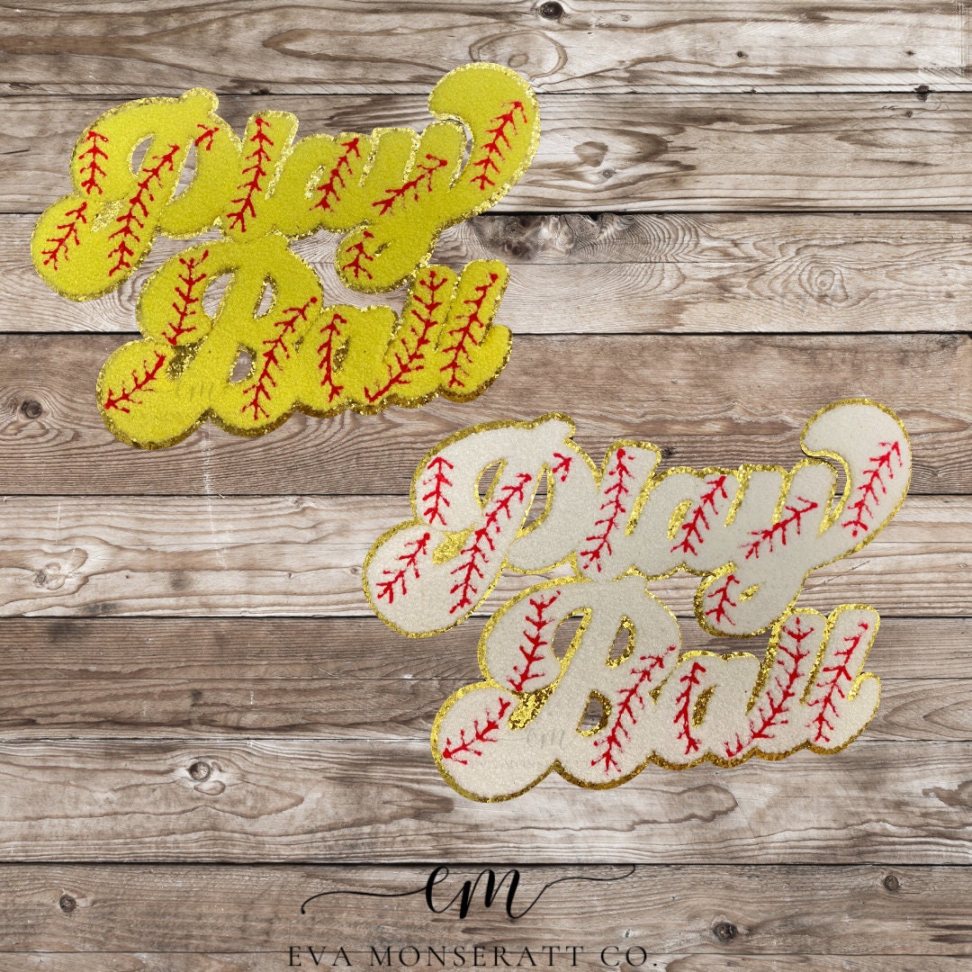 Play Ball Chenille Patch, Softball Play Ball, Baseball, Play Ball ...