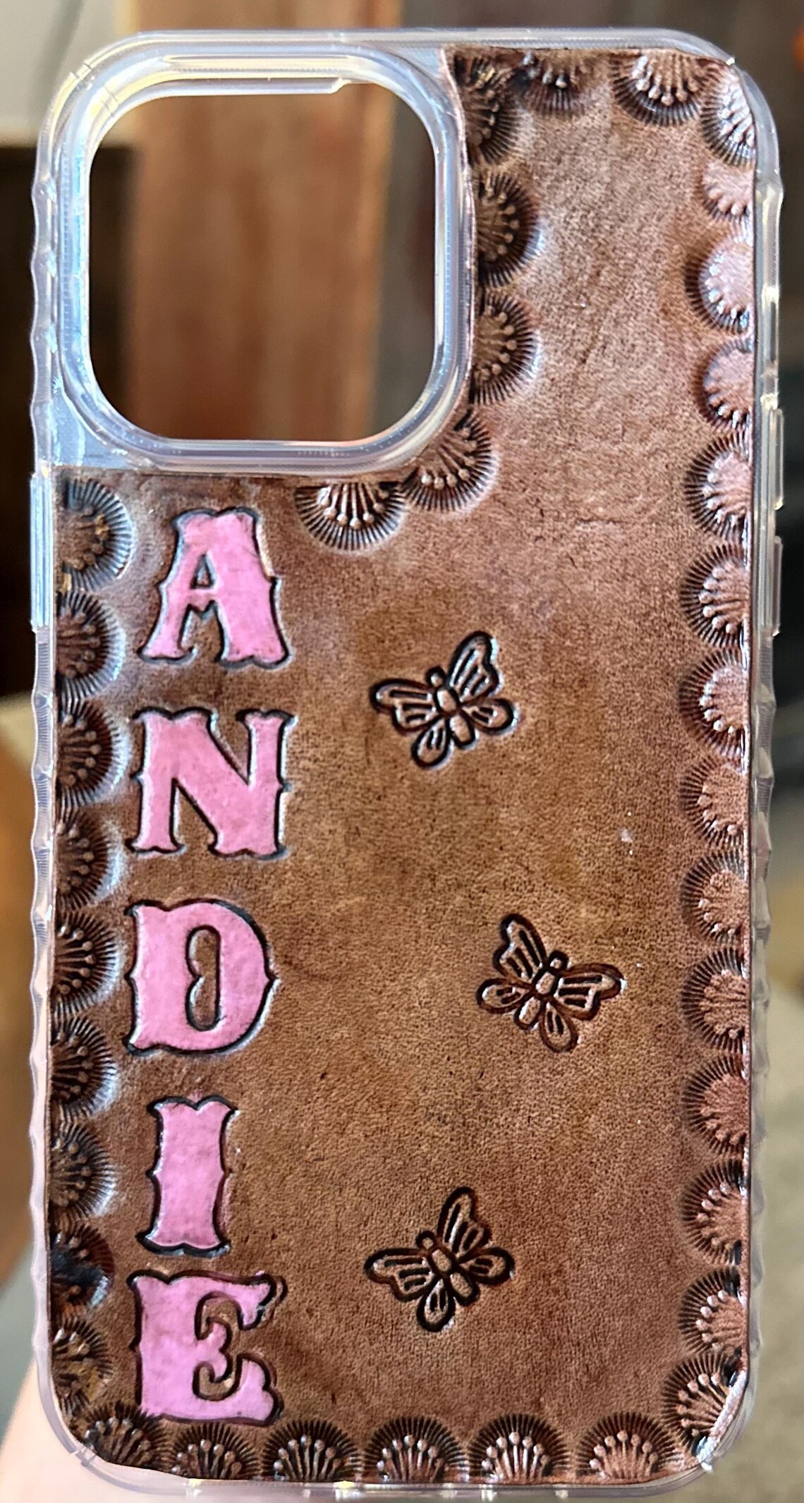 Custom Hand Tooled Leather Phone Case - Etsy