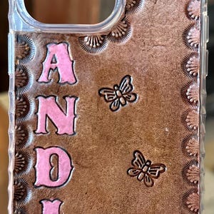 Custom Hand Tooled Leather Phone Case - Etsy