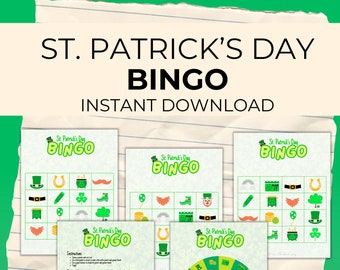St. Patrick's Day Bingo, Printable PDF, 10 Different BINGO Cards ...