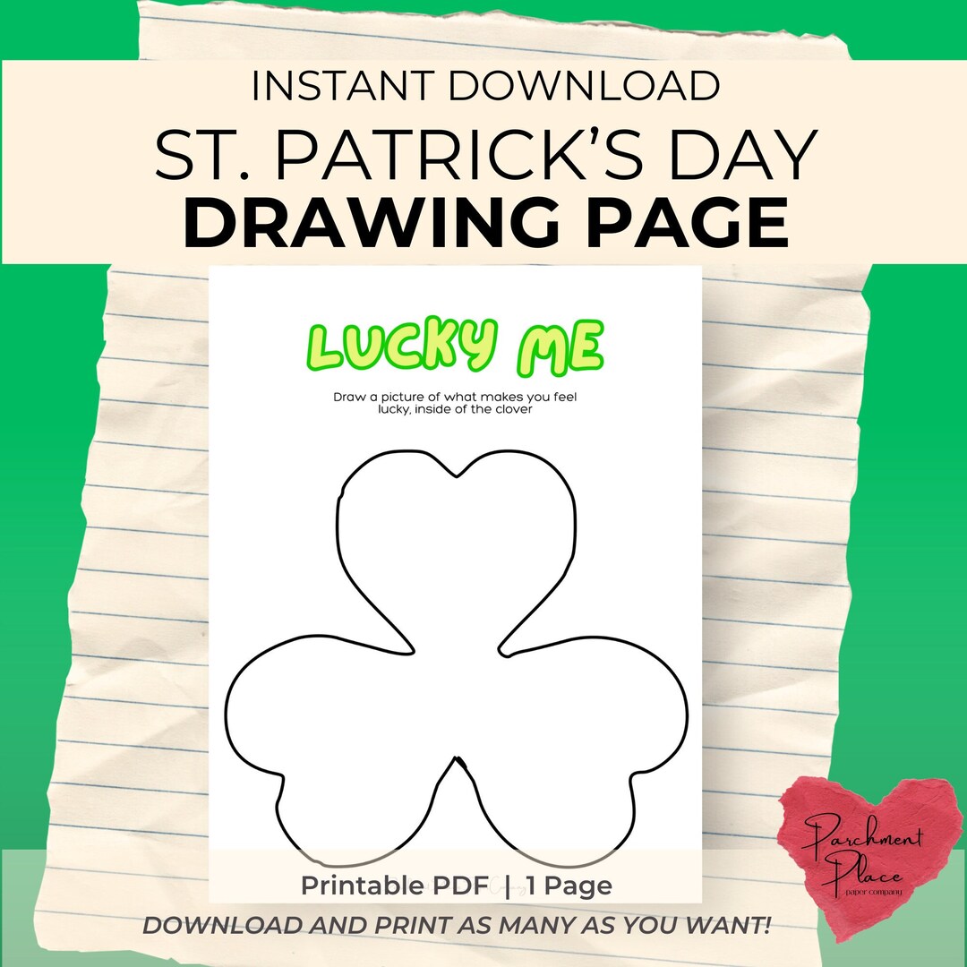 Lucky Me: St. Patrick's Day Drawing Prompt printable Activity for Kids ...