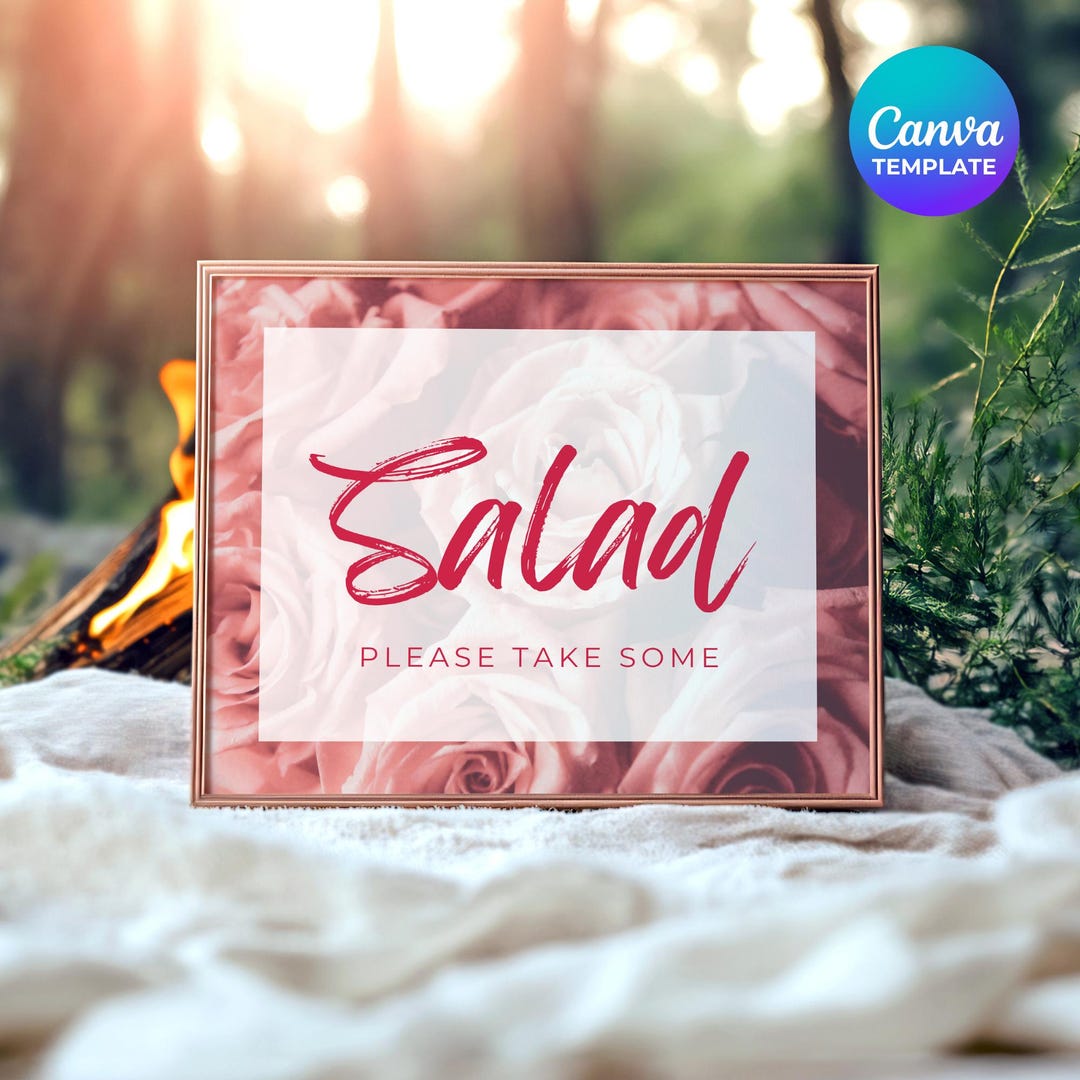 Valentines Day Printable Food Sign Buffet Label Template Premade Design ...