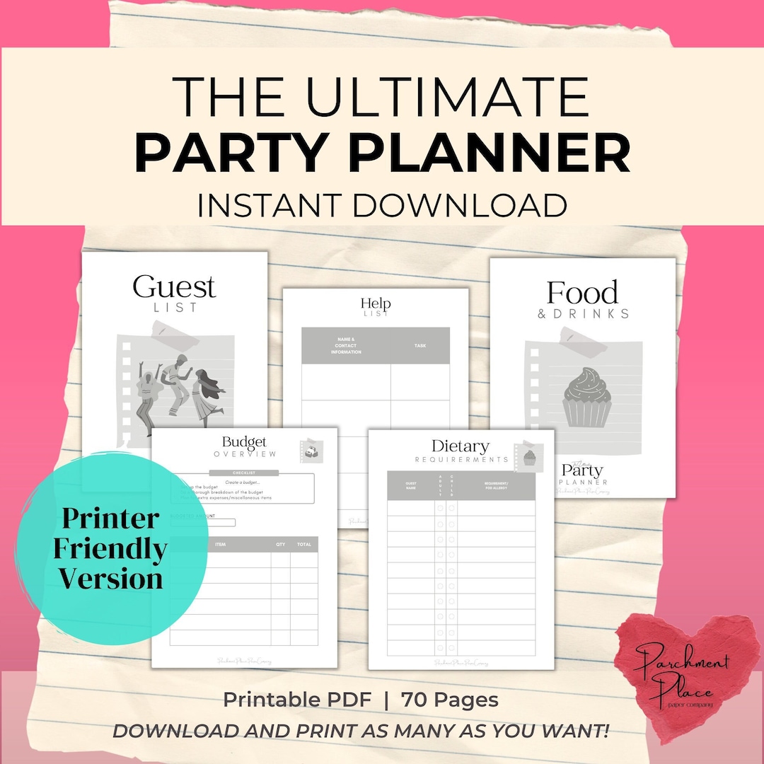 The Ultimate Party Planner: Plan Your Dream Party With Ease PRINTER ...