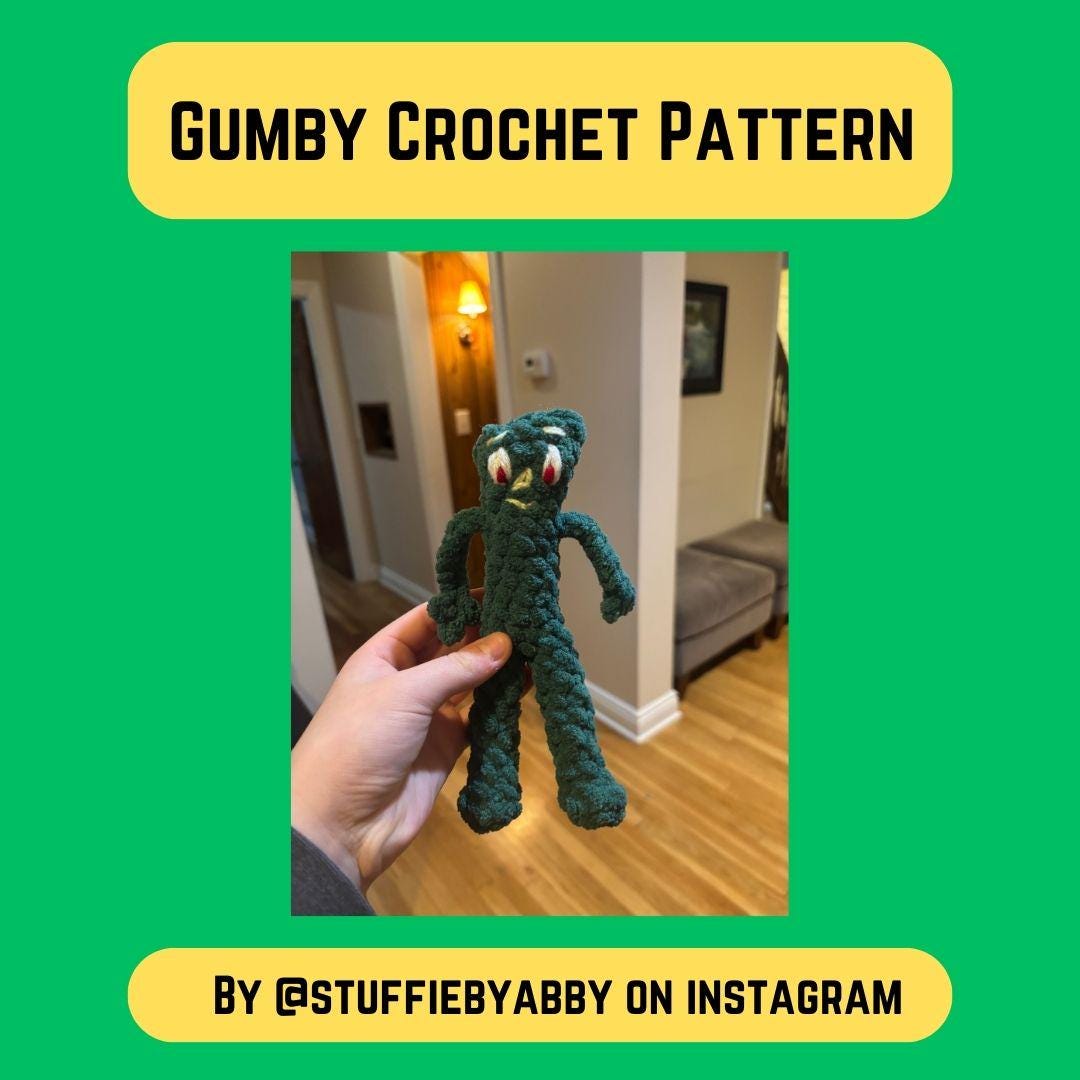 Gumby Crochet Pattern - Digital PDF Pattern - Etsy Australia