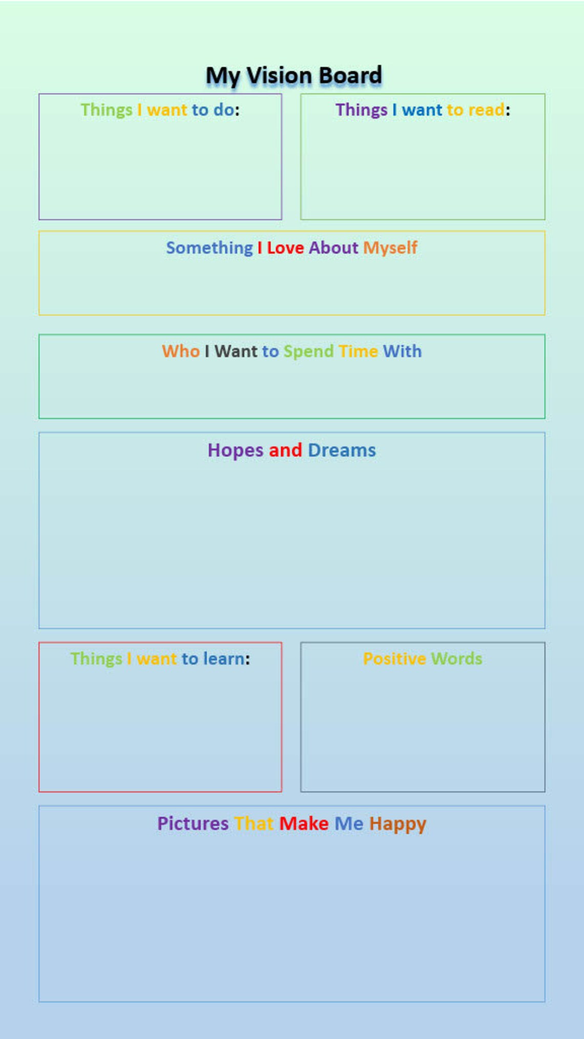 Vision Board Children/ Kids/ Teens - Etsy