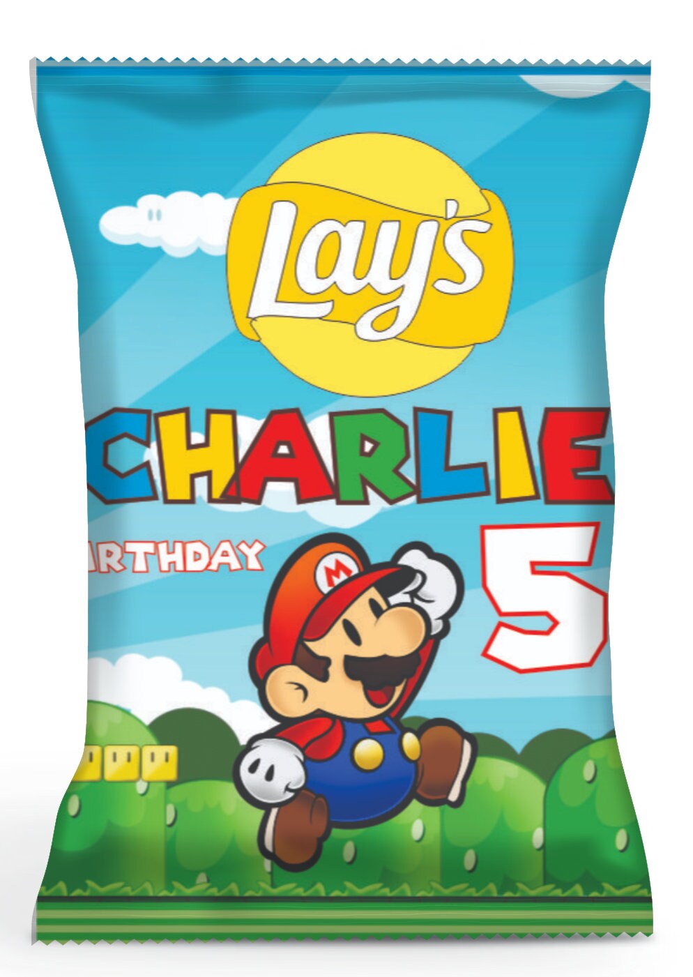 Super Mario Chip Bag Labels - Mario Party Treats - Mario Party Favors ...
