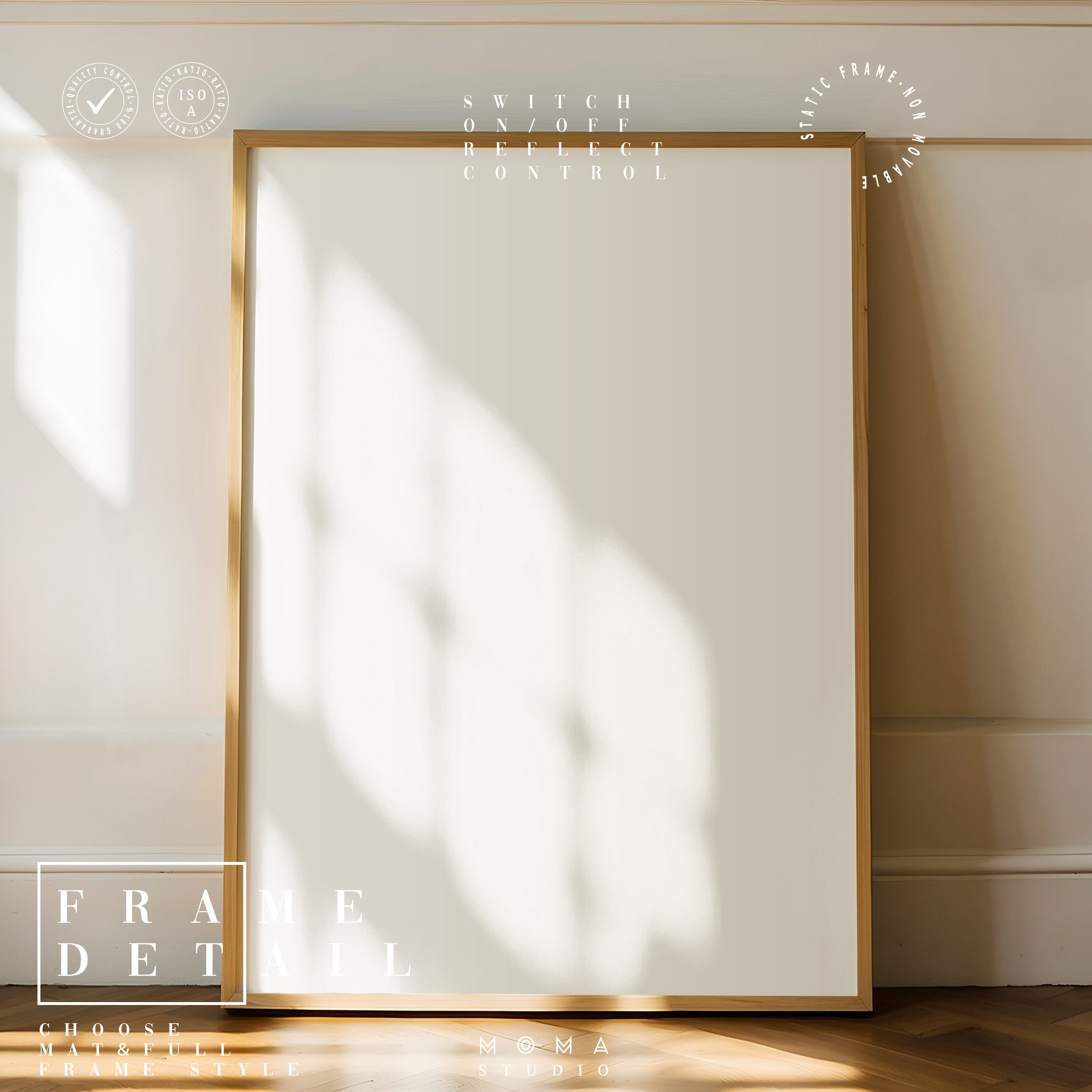 Din A Wood Frame Mockup Psd Template for Art and Print, 8x12 Frame ...