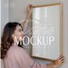 Din A Vertical Wood Frame Mockup Psd Template With Person, 8x12 Frame Mockup With Daylight ...