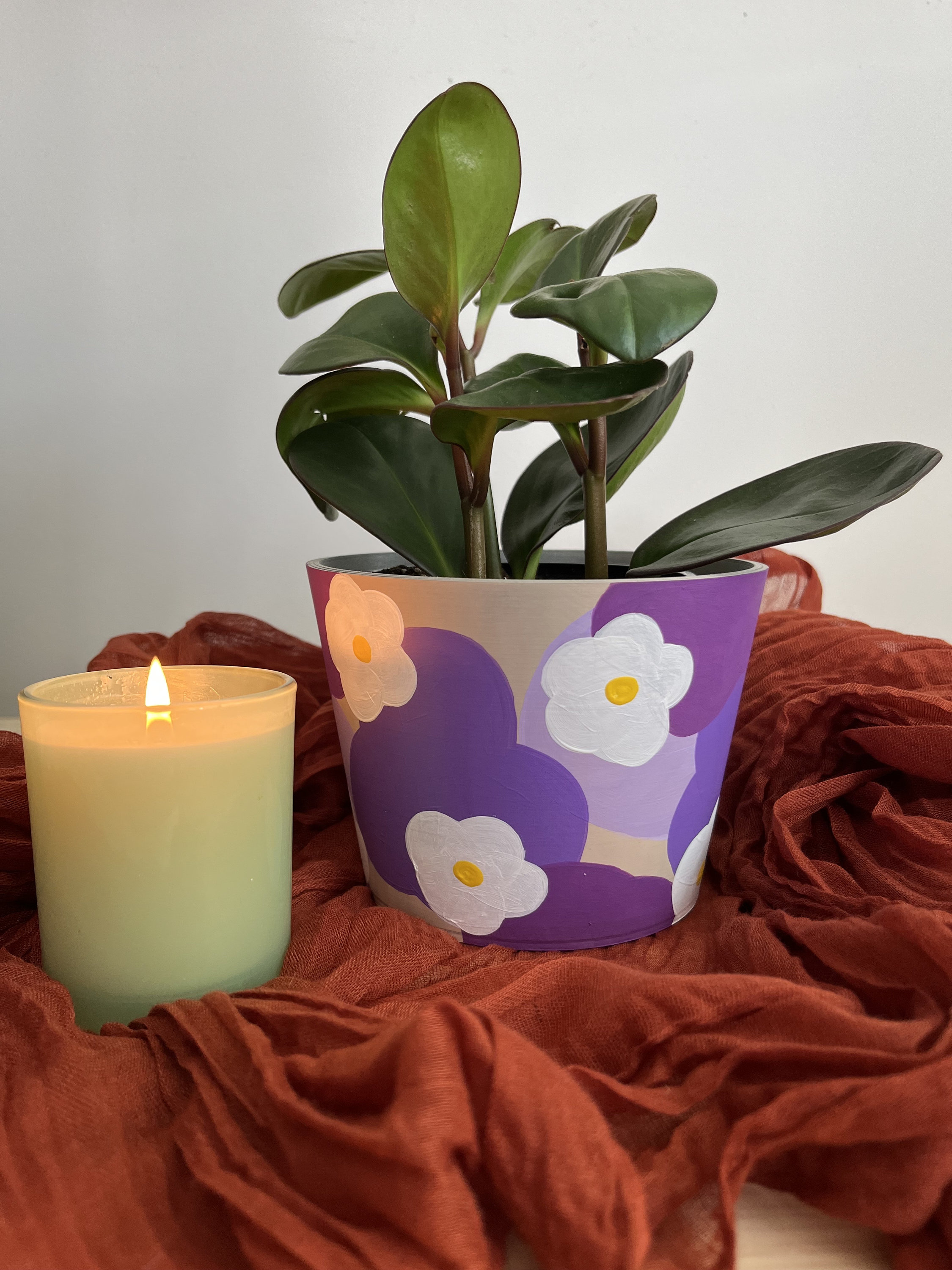 Retro Plant Pot 5 Inch Planter Hand-painted Design Colourful Plant Pot ...