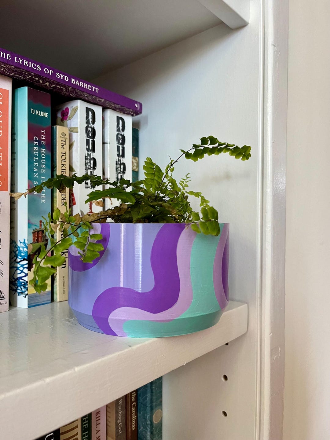 Shallow Plant Pot | Retro Draining Flower Pot | 5 Inch Plant Pot ...